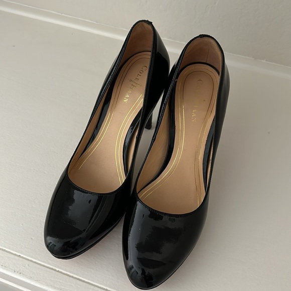 Cole Haan | Shoes | Cole Haan Nikeair Black Pumps Heels With Platform ...